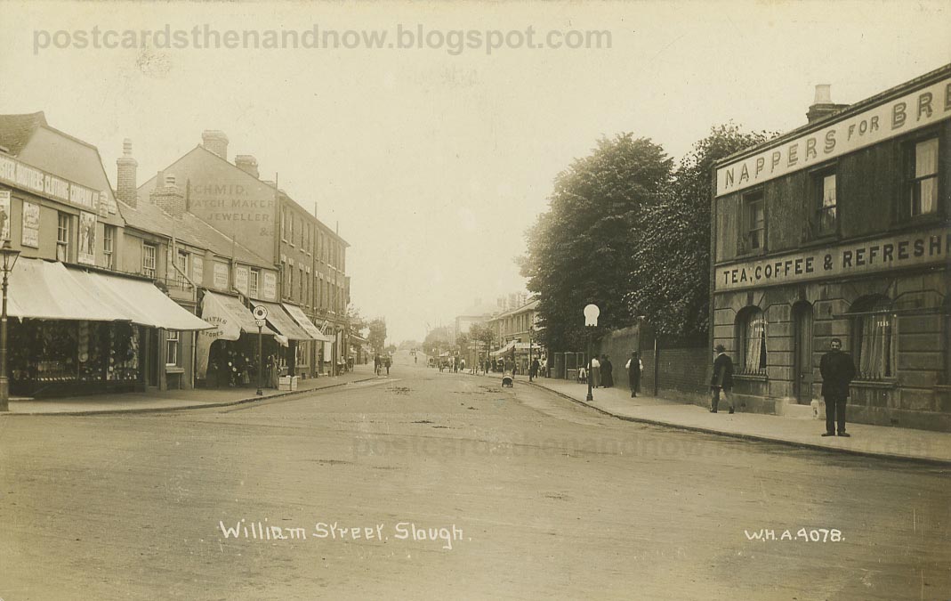 Postcards Then and Now: Slough, Berkshire, William Street c1913