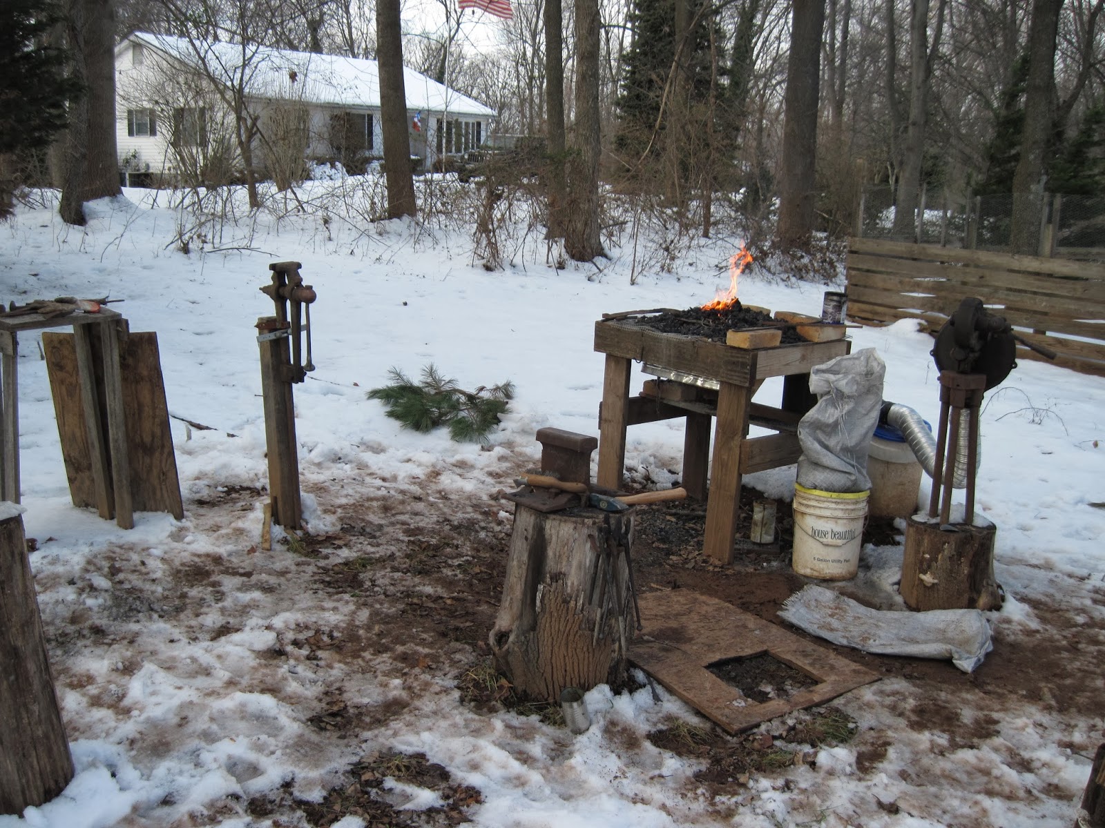 Wooden Forge *picture heavy* - Solid Fuel Forges - I Forge Iron