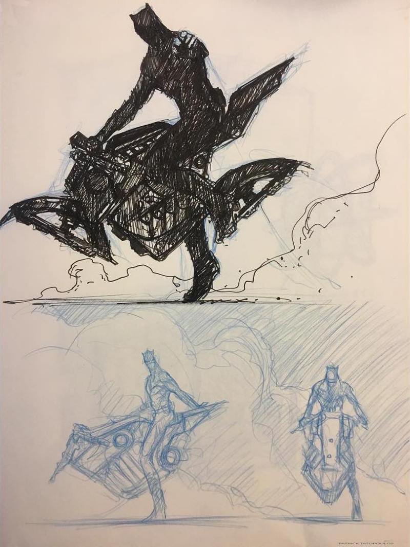 Batcycle Drawing