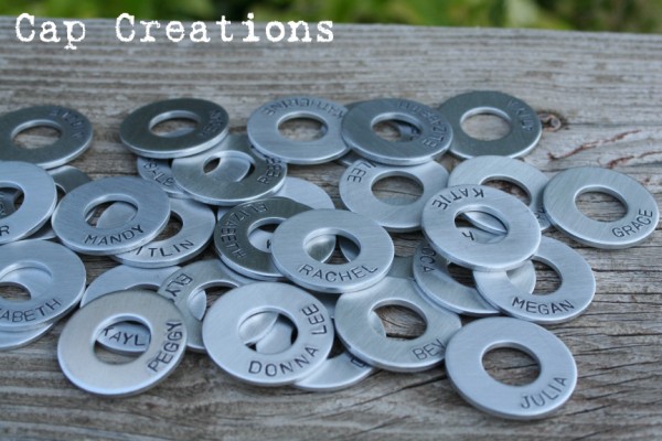 Cap Creations: Stamped Washers are Fun