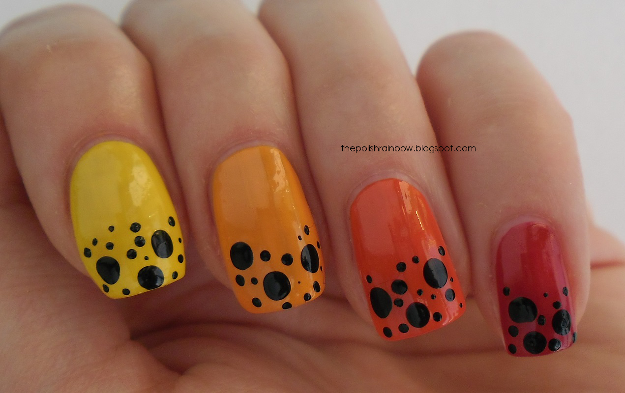 Sunset Ombre With Dots - photoshop art crochet