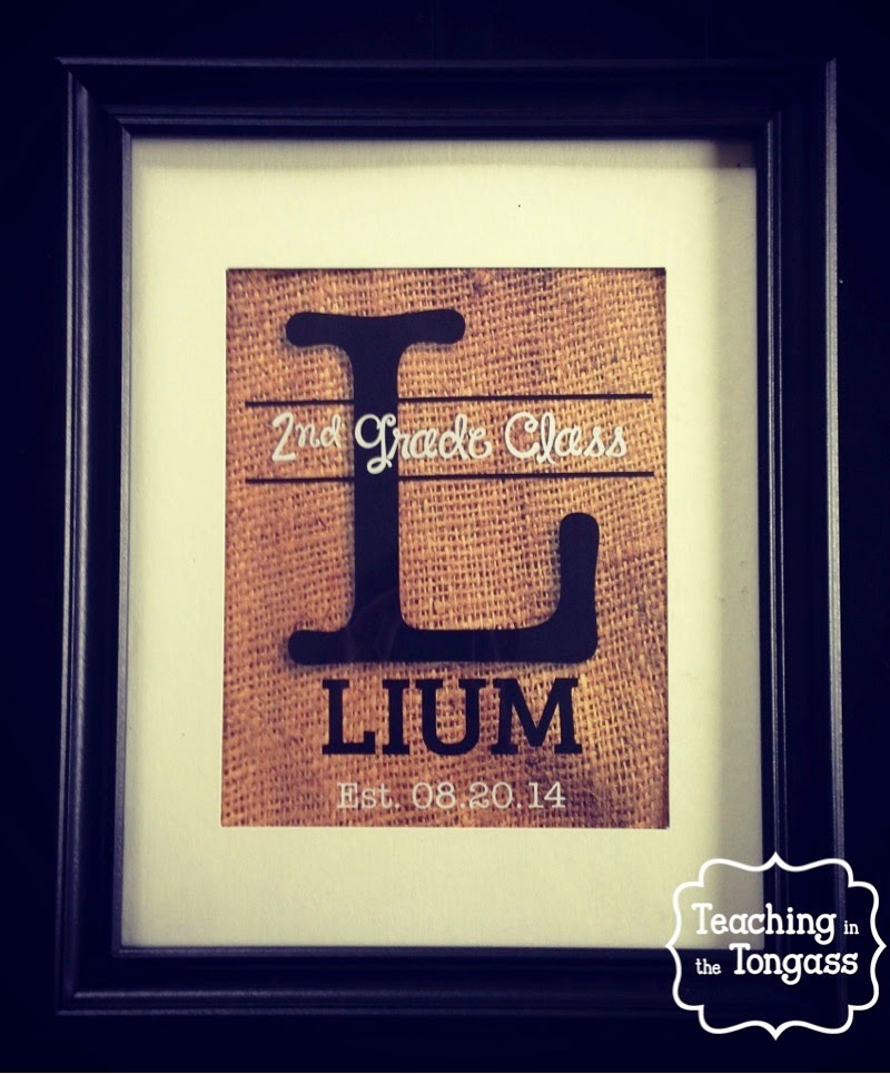 Burlap Chalkboard Classroom Decor - Teaching in the Tongass