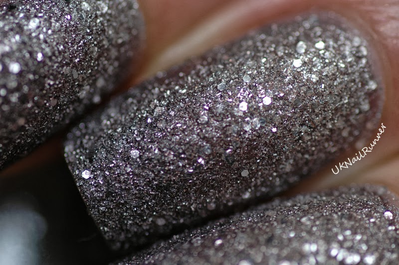 UKNailRunner: Gosh Frosted Sand - Silver & Purple