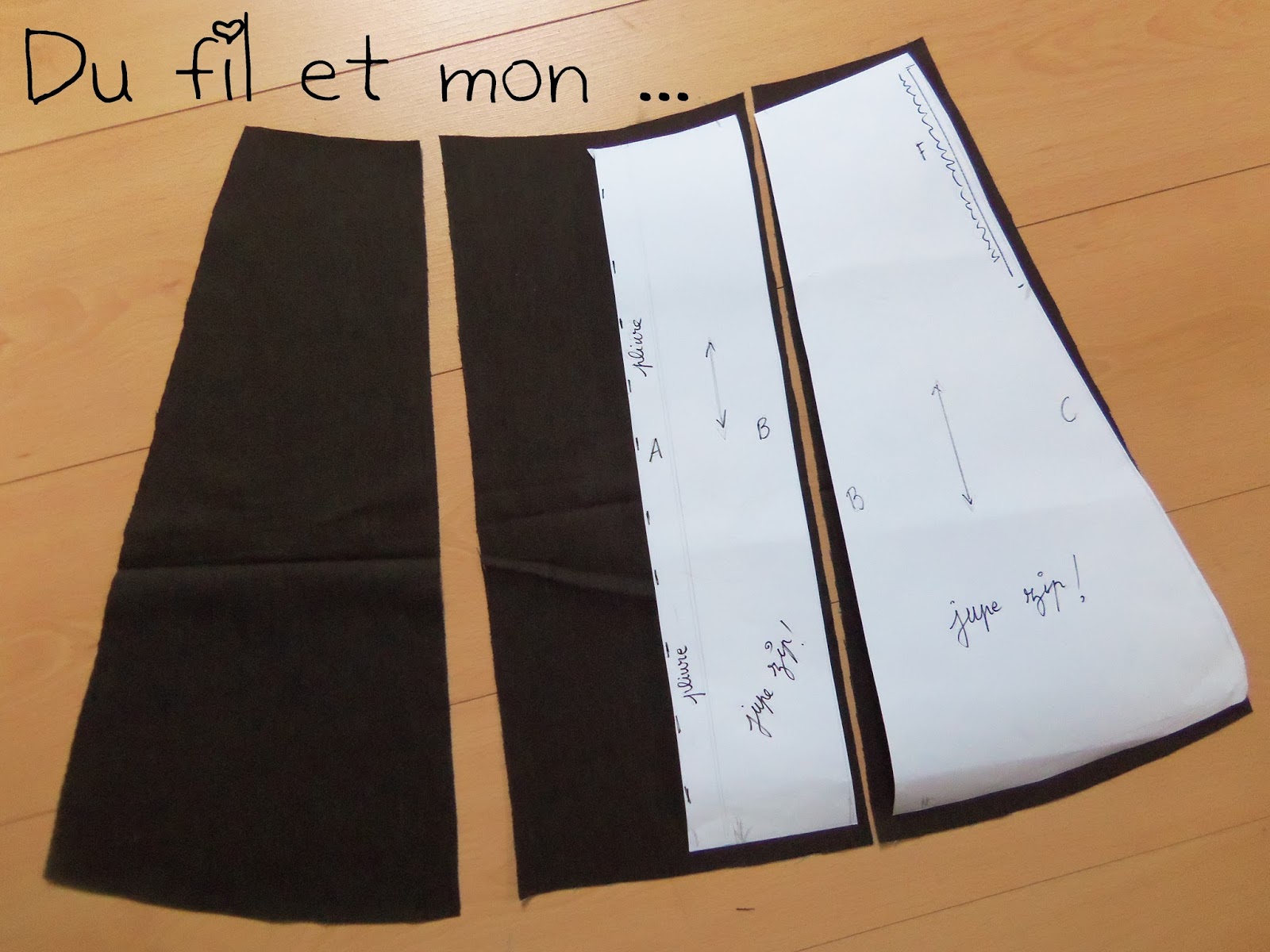 Du fil et mon...: Jupe Zip