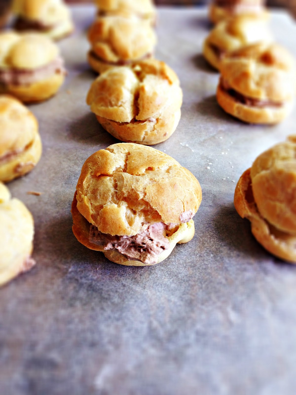 sweetsugarbean: Don't Freak Out: Chocolate Cream Filled Profiteroles