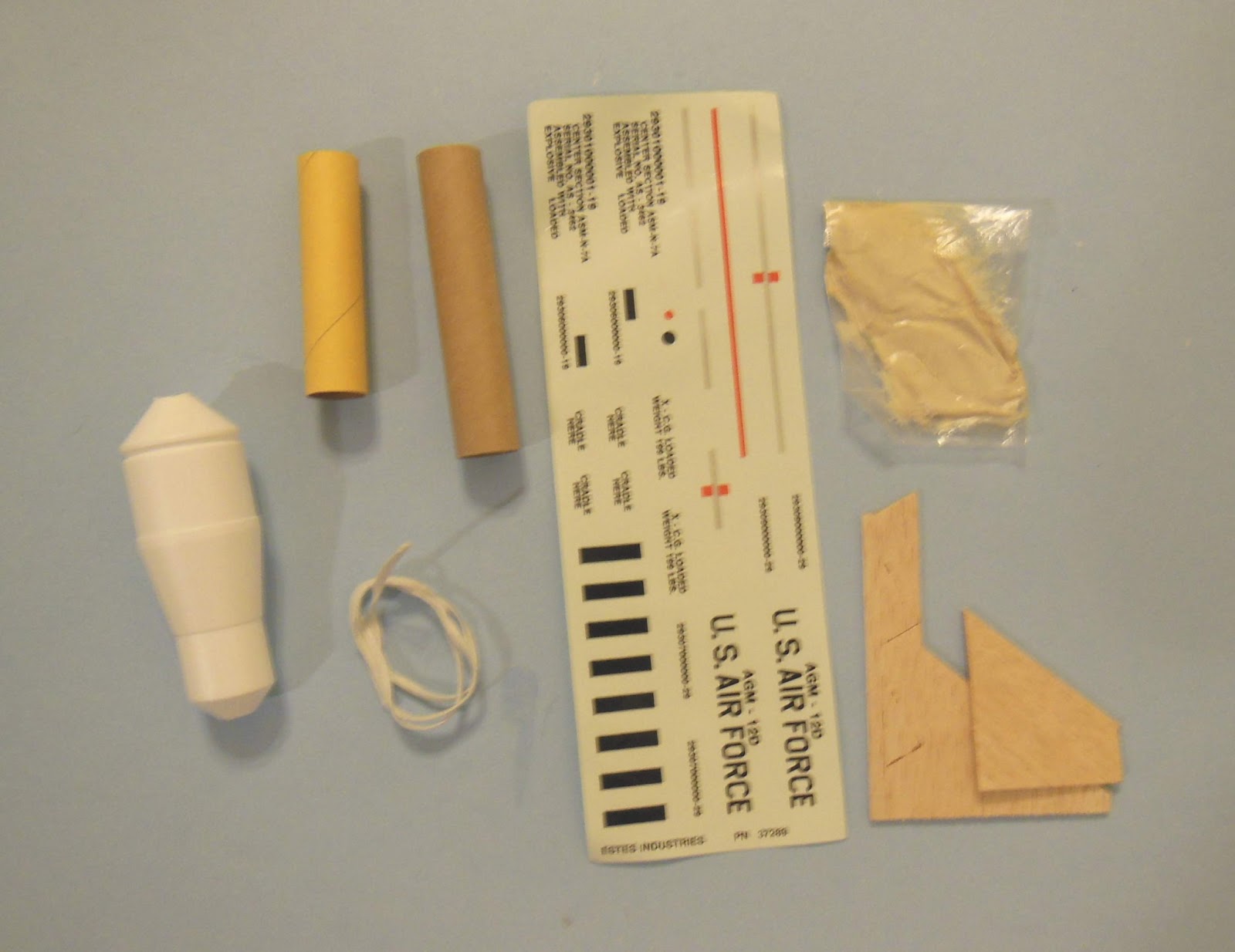 Model Rocket Building: Estes Bullpup Build Part 1, Parts