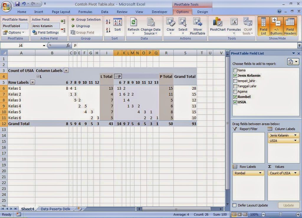 DATEDIF untuk menghitung usia dalam excel | Personal Blog