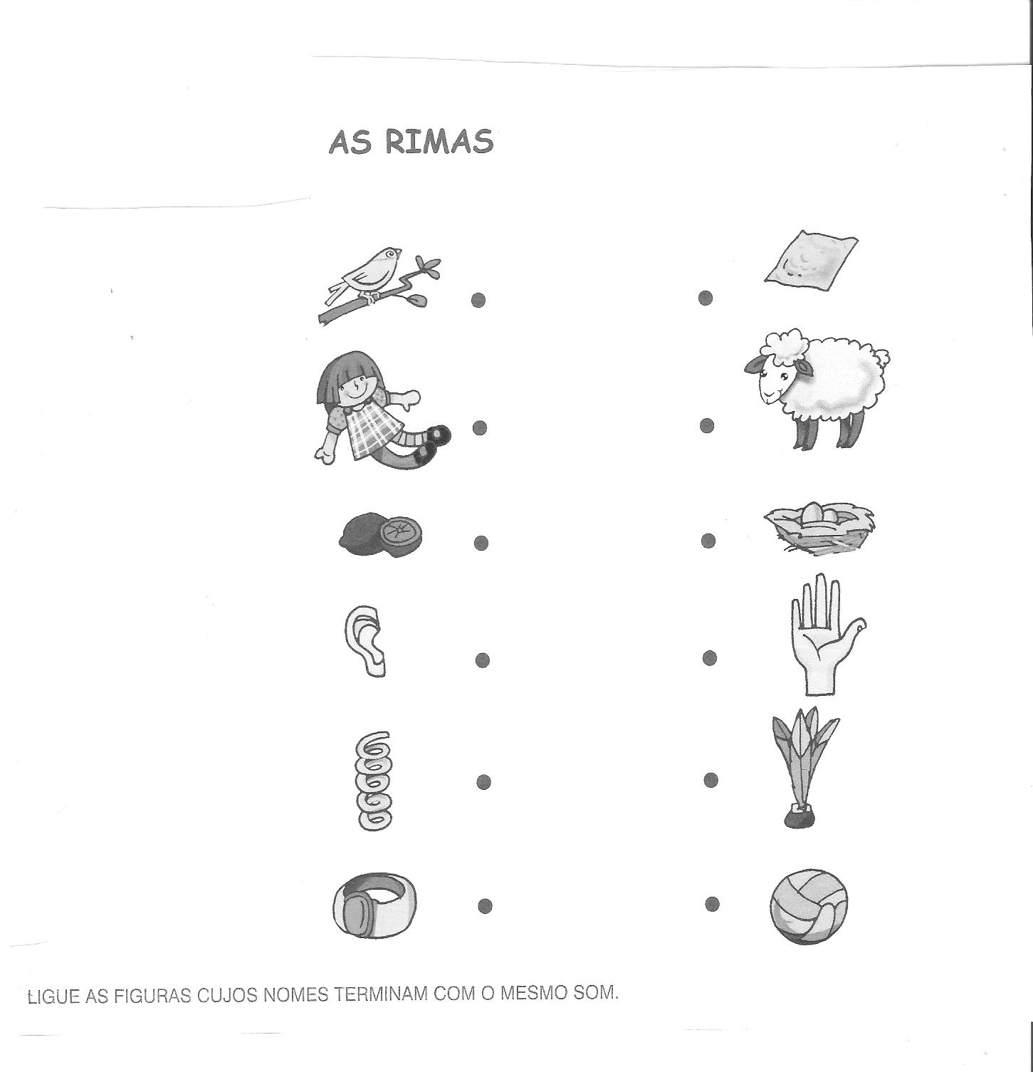 Atividade De Rima Para Educação Infantil - BINKEDU