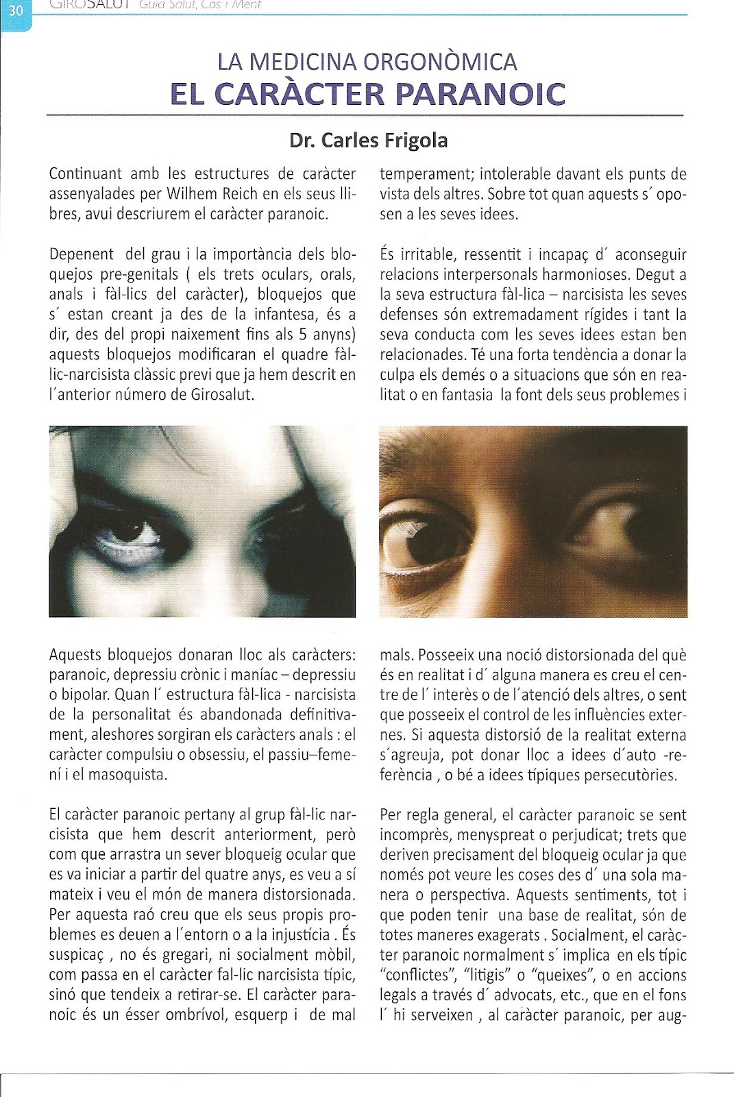 Compartir-WilhelmReich: LA MEDICINA ORGONÓMICA- EL CARÁCTER PARANOICO