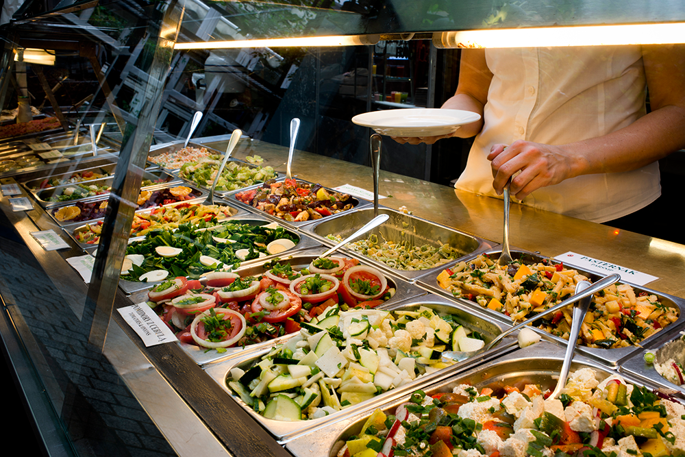 Widelce: VEGE: bar sałatkowy - restauracja CHIMERA w Krakowie