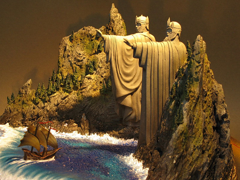 MODELLOURS WORKSHOP: Amazing Diorama of Argonath from "Lord of the Rings".