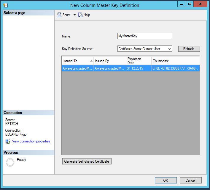 Vladimir Goncharov | passionate about .NET: Using Always Encrypted with ...