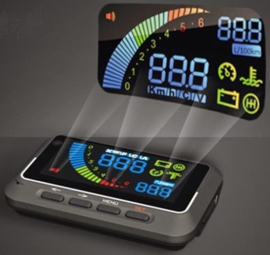 Tenha um head up display HUD no parabrisas do seu Carro universal ...