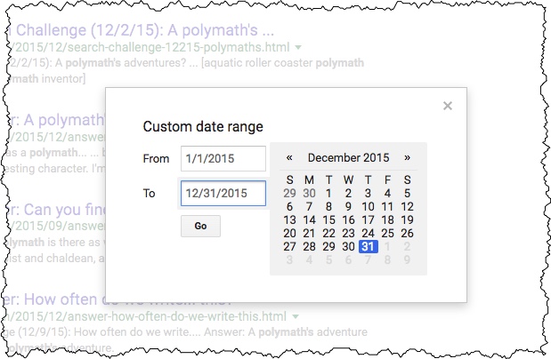 SearchReSearch: Search results sorted by date?