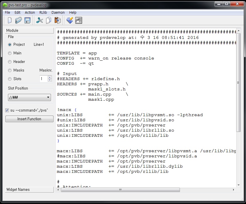 pvbrowser (opensource SCADA) 정리: pvdevelop 프로젝트 처음 만든 후 작동 테스트