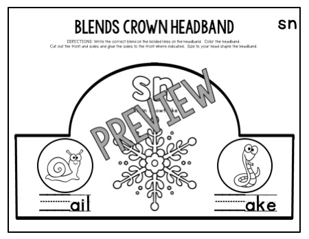 Emily Jane Creates: CROWN HEADBANDS-Alphabet, Blends, Digraphs, Magic e ...