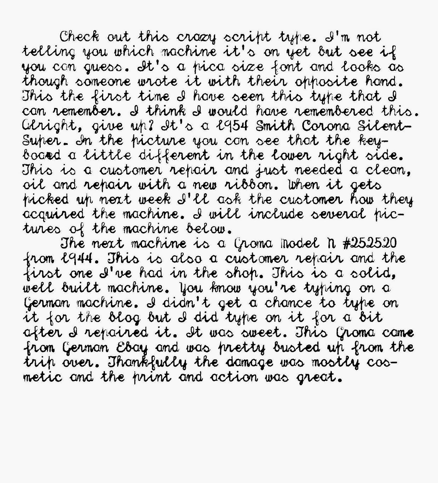 Life in a Typewriter Shop: Dig That Crazy Script