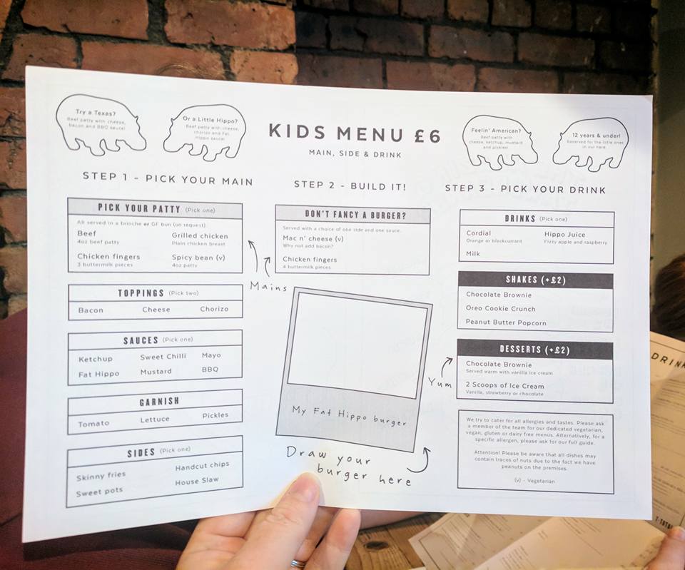 The Fat Hippo | NEW Kids Menu - perfect for fussy eaters | North East ...