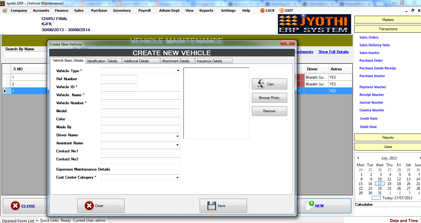 Jyothi ERP System in VB.NET Source Code: July 2013
