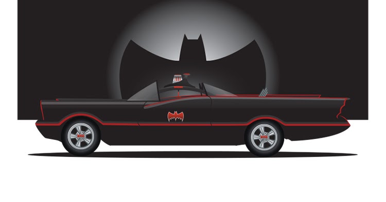 1966 Batmobile illustration: | Steve Mantz Illustrator