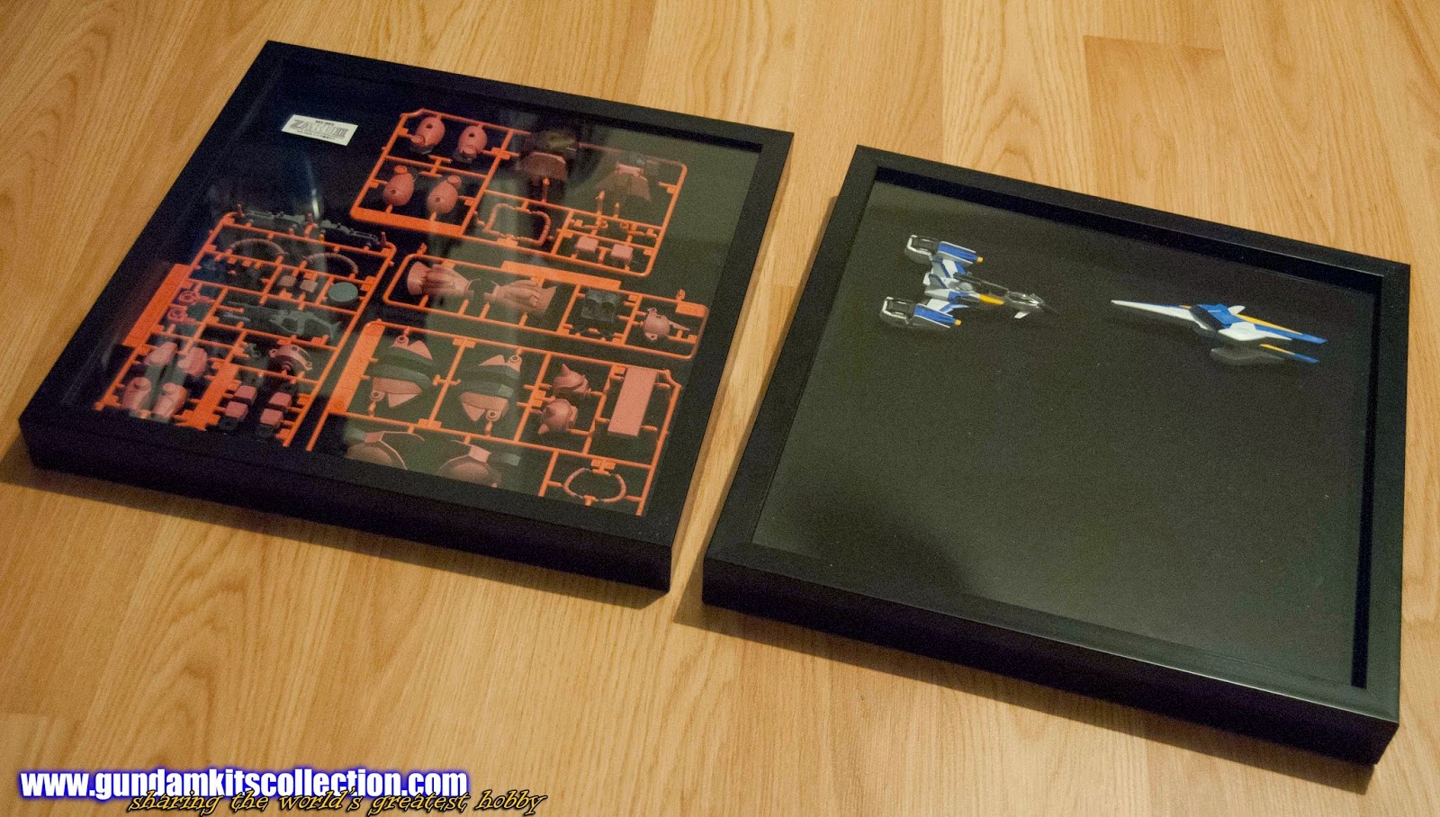 GunPla Displayed inside Shadow Box Frame