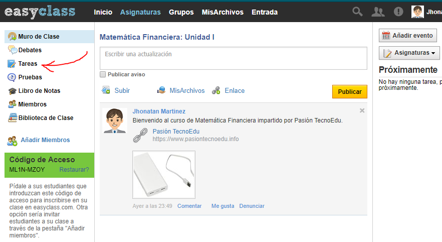 Cómo crear tareas - Tutorial EasyClass