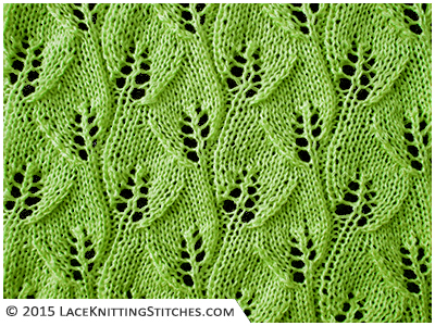 #10 Overlapping Leaves - Lace Knitting Stitches