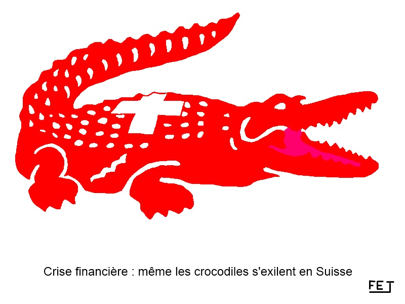 L'actualité vue en dessins humoristiques par FEJ: Lacoste part en Suisse