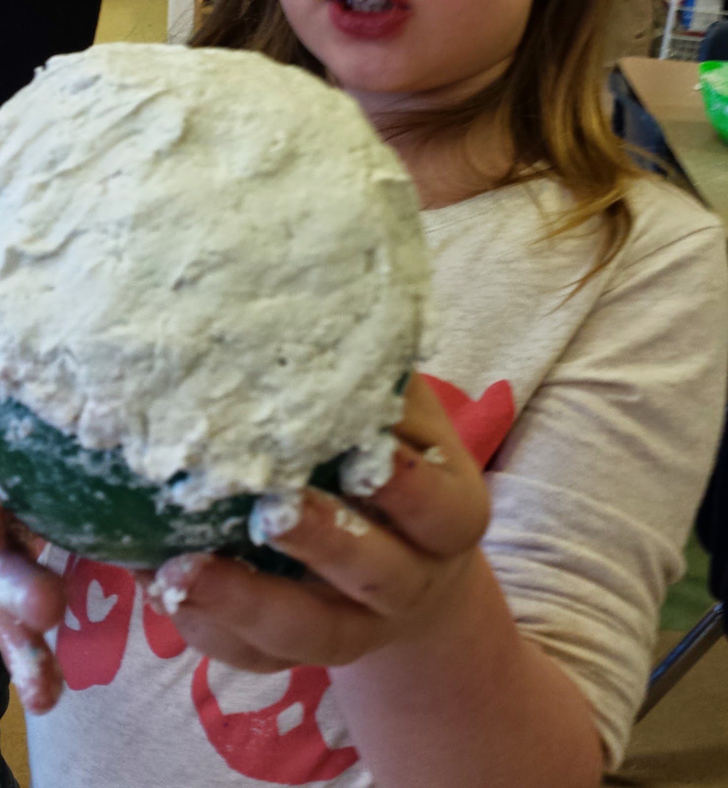 At School Making Crafts: Clay Barnacles--Under the Water (part 7)