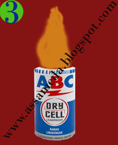 ASSAMEDA: Membuat baterai bekas tanpa setrum agar menyala seperti lampion