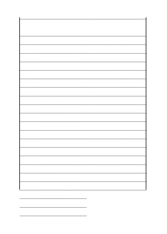 Tercero de Casal Carrillo: Plantilla recta para trabajos en folios