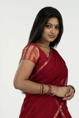 Tollywood Actress Sneha Latest Red Sarees Wallpapers