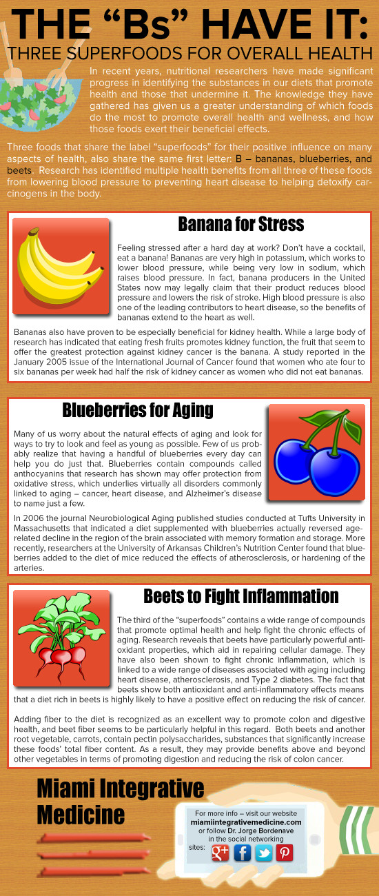 Health & nutrition tips: Three Superfoods for Overall Health