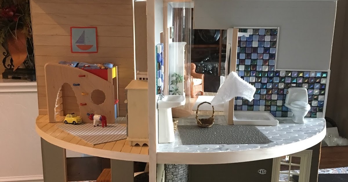 Two Story Round, Revolving Dollhouse