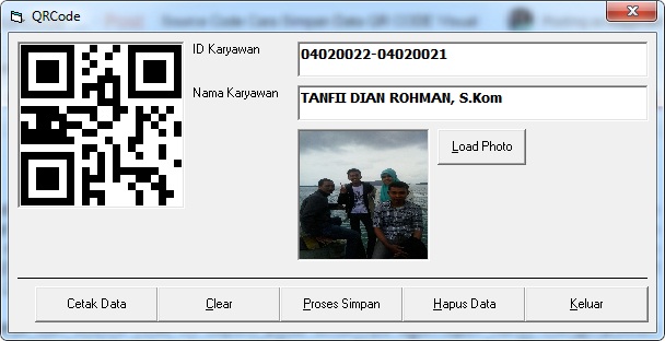 Source Code Cara Simpan Data QR CODE Visual Basic (VB6) | Gudang Sourcode Visual Basic Classic
