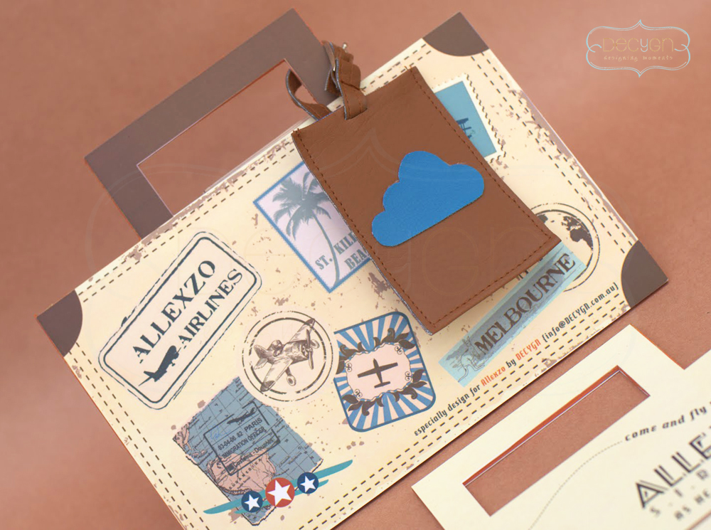 DECYGN: Vintage Luggage Party Invitation