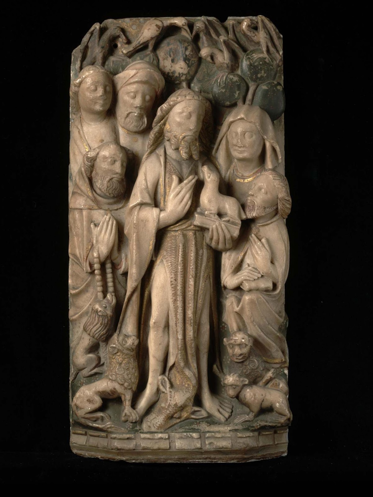 Spencer Alley: English alabaster heads of St John the Baptist, 15th century