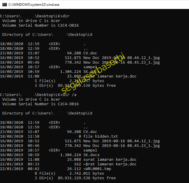 Mengenal Perintah Internal DOS - SERBA SERBI