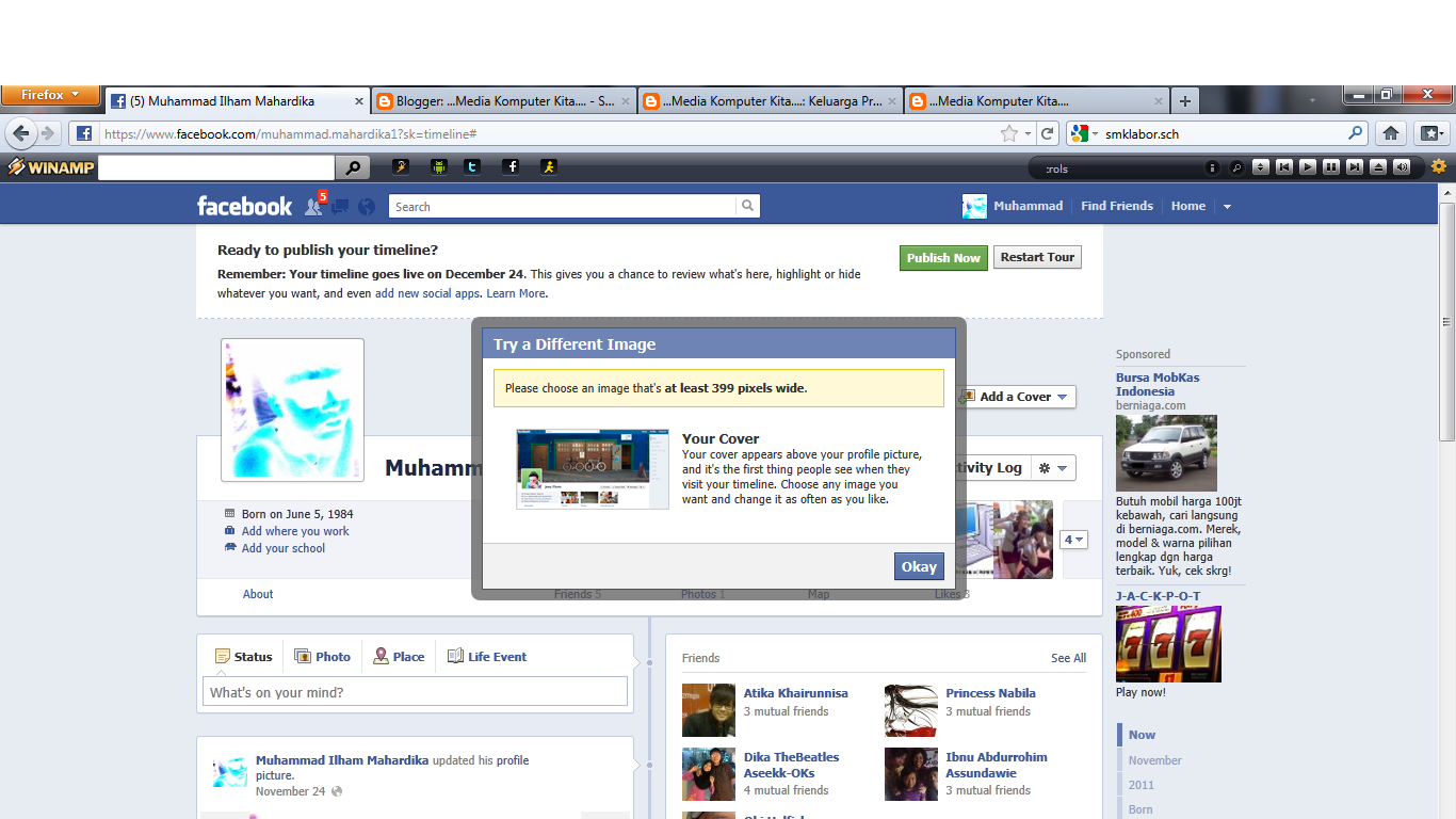 ...Media Komputer Kita....: Cara Membuat Tampilan FB Yang Baru.Di sini ...