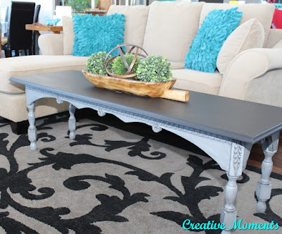 Dixie Belle Manatee Gray & Caviar Coffee Table