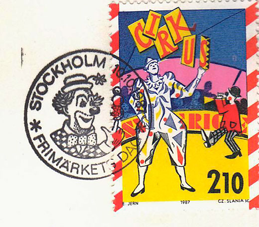 Sirkusteltta: Postimerkki