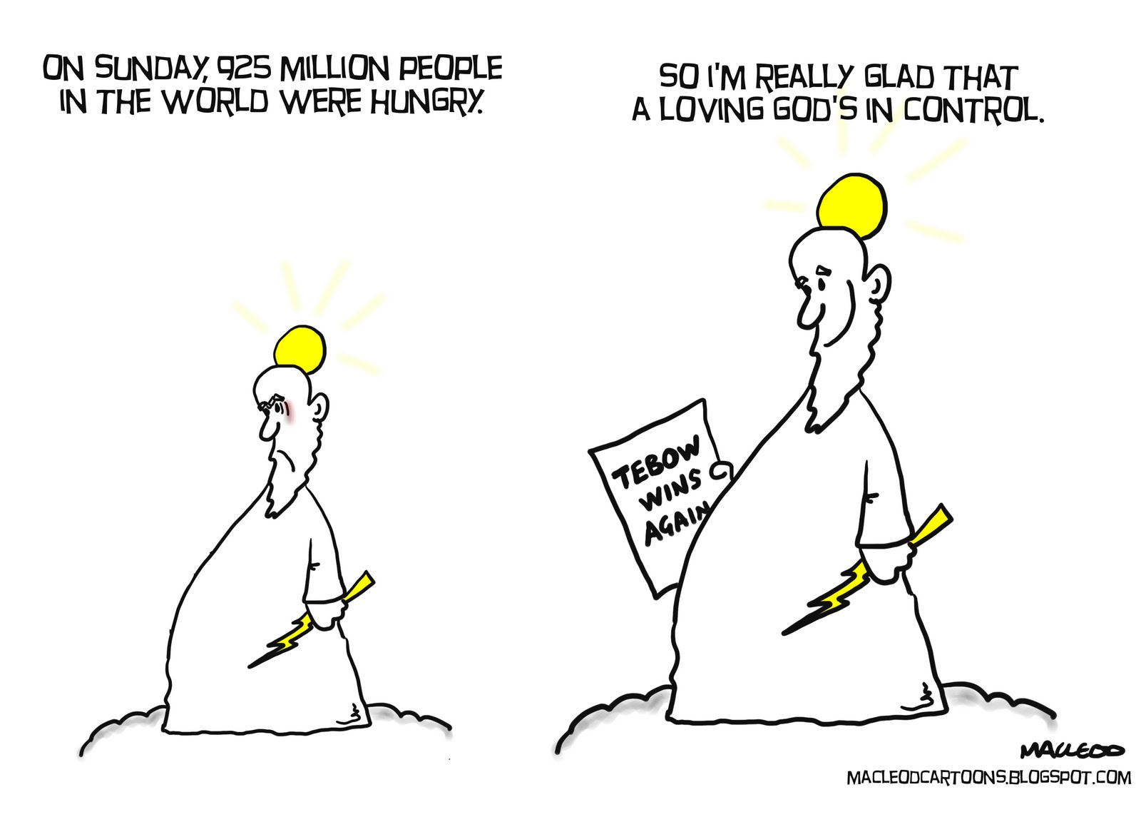 MacLeod Cartoons: God and Tim Tebow