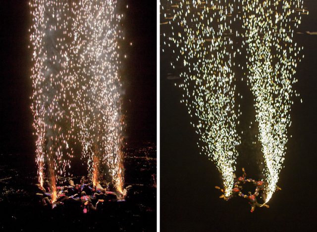 Skydiver's amazing Fireworks Jump - Art'einsky