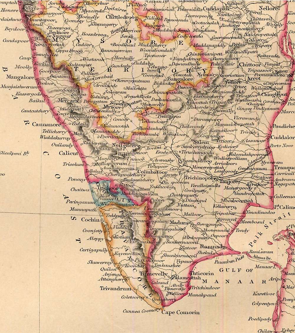 ancient tamil nadu map