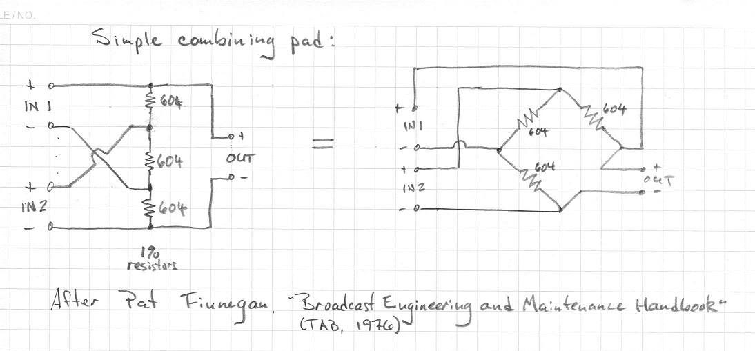 Retrotechnologist: A SIMPLE AUDIO SPLITTING/COMBINING PAD