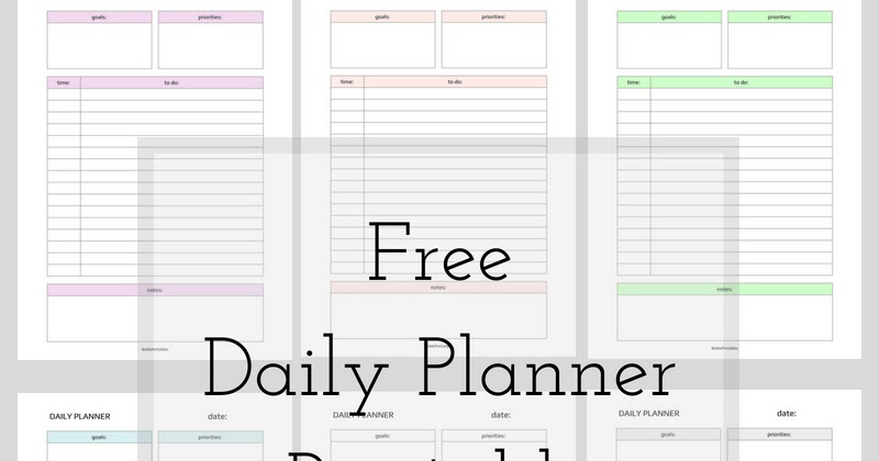 Simple Daily Planner Printable