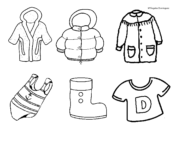Recursos para trabajar con niños: Actividad: colorear ropa de invierno