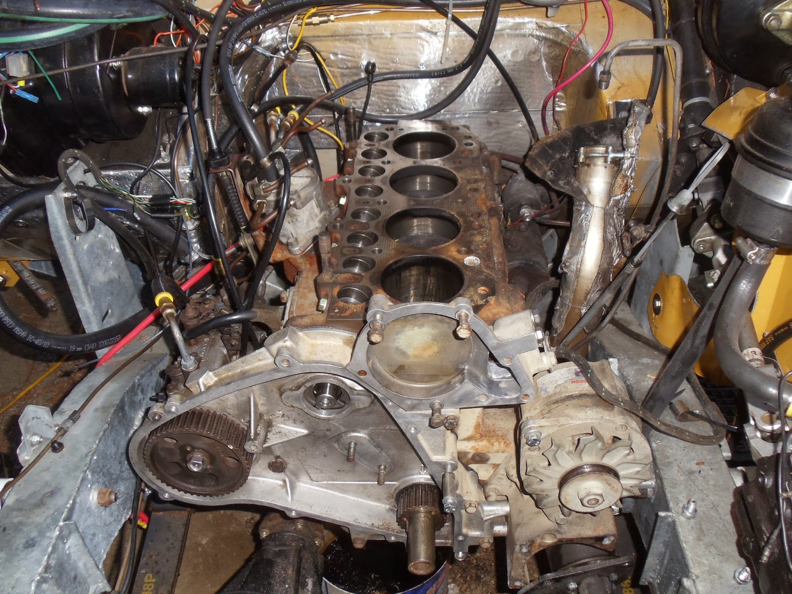 Genocache: Land Rover 19J motor going back together