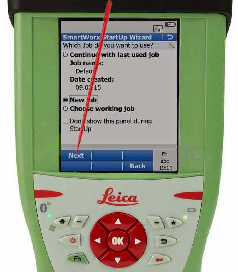 Membuat Job Baru dengan Controller (Leica Viva CS10) ~ Air Itu Mengalir