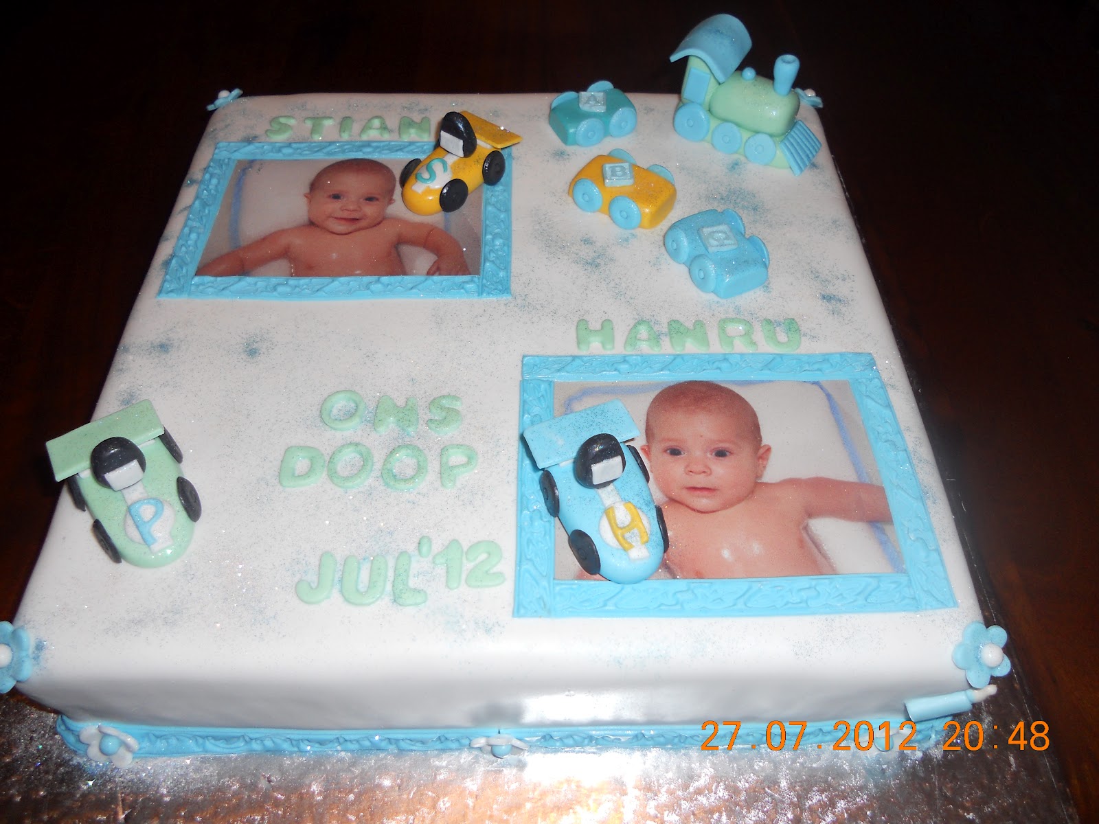 Die Koekblik: Stian and Hanru's Christening Cake 27 July 2012